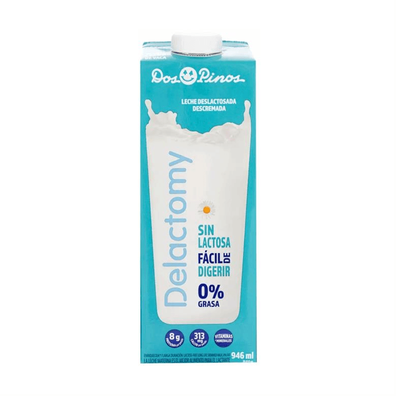 Kip - Leche UHT descremada deslactosada Delactomy Dos Pinos