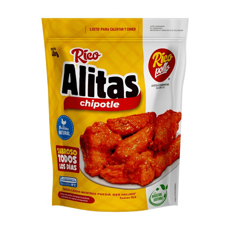 Kip - Alitas chipotle congeladas Rico Pollo