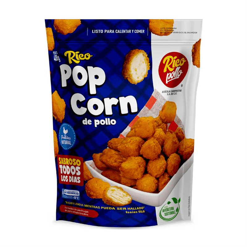 Kip - Pop corn de pollo congelados Rico Pollo