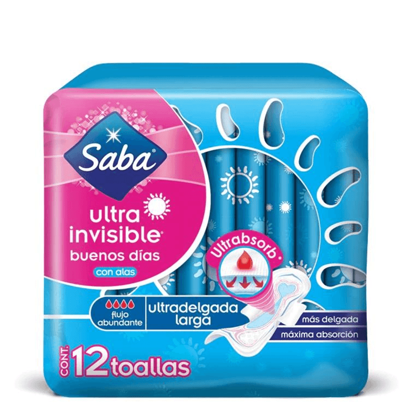 Kip - Toallas femeninas ultra invisible con alas Saba